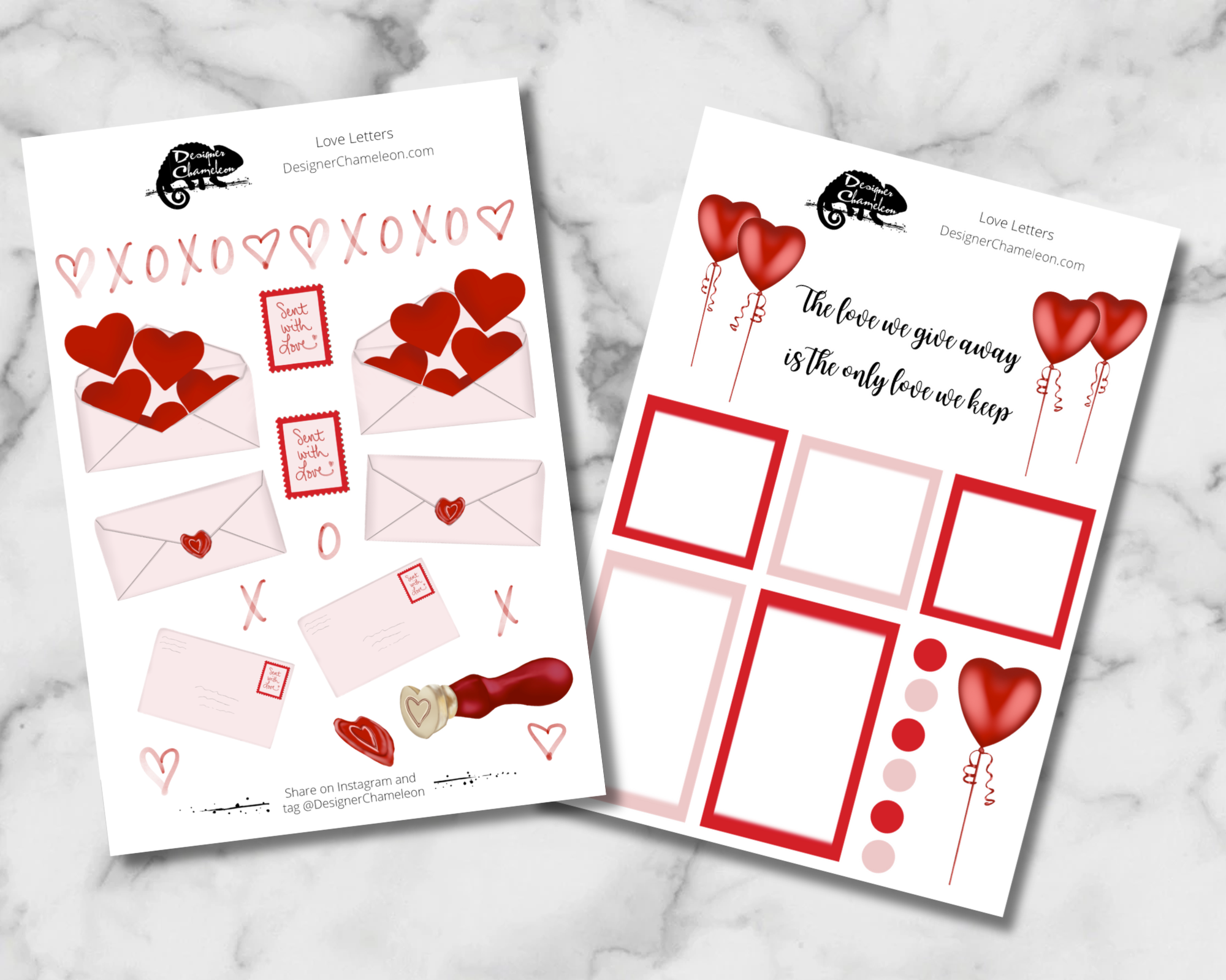 Love Letters Sticker Set – Designer Chameleon