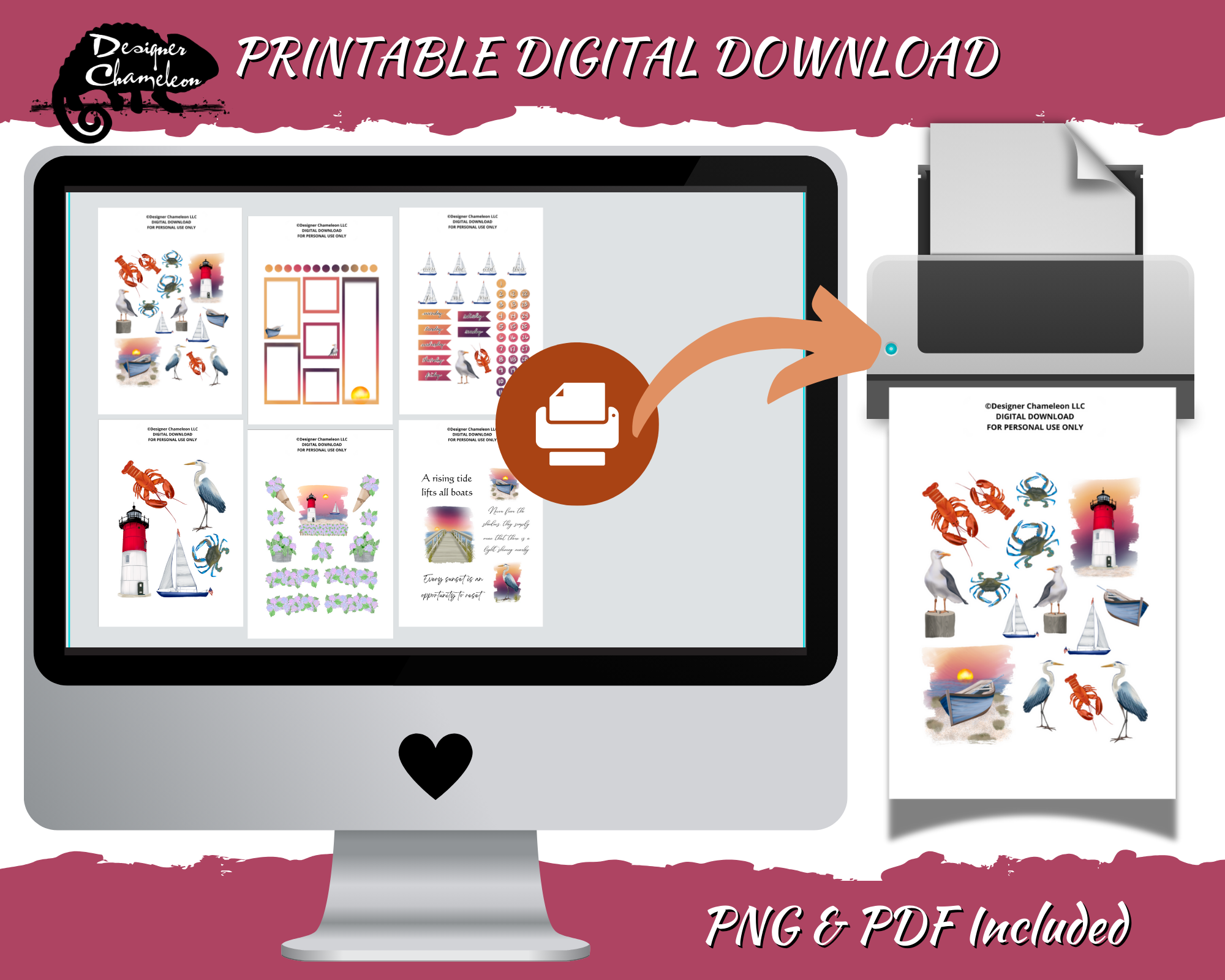 DIGITAL Cape Cod Sunset Collection – Designer Chameleon