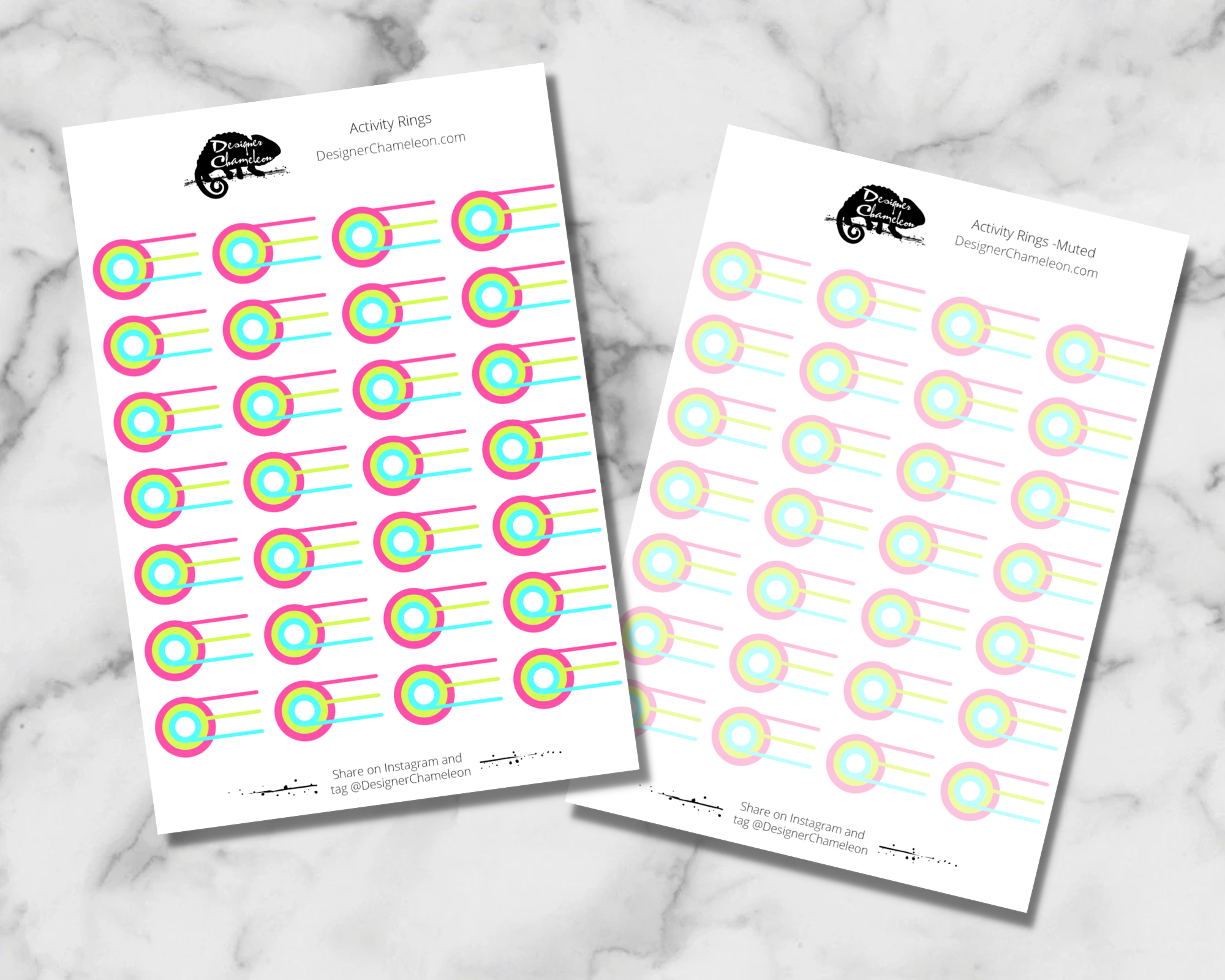 Activity Ring Tracker Stickers – Designer Chameleon